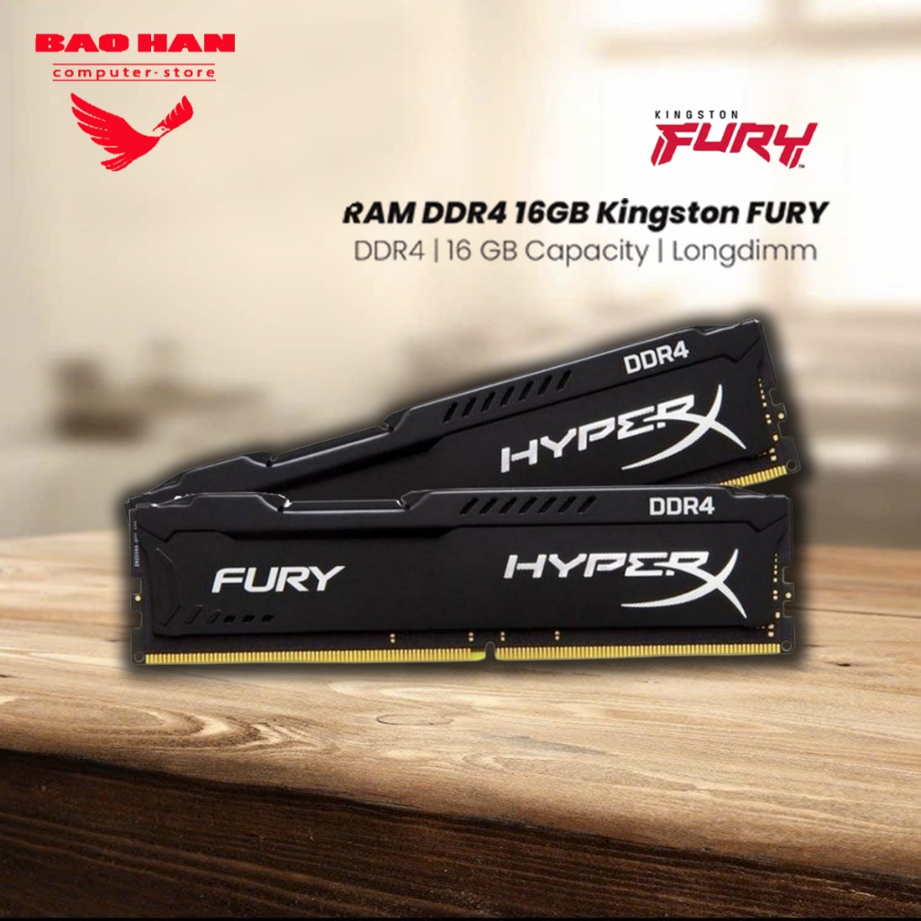 Ram PC Kingston HyperX Fury Black 8GB Bus 2666 DDR4 new bảo hành 36 tháng | Shopee Việt Nam