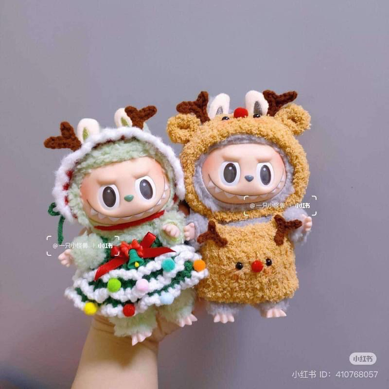 Quần áo cho labubu v1 v2, outfit cho labubu quần áo giáng sinh cho ...
