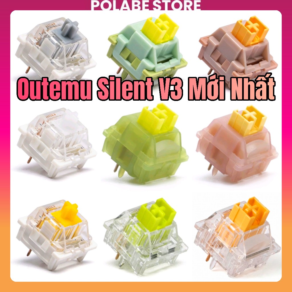 Outemu Silent Peach v2 linear switch bàn phím Outemu Silent Lemon v3 Gray White Yellow Polabe ...