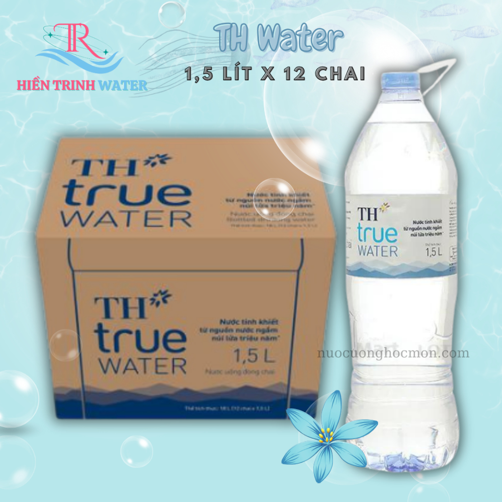 TH Water 1,5L (Thùng 12 Chai) - Nước Uống Tinh Khiết TH Water Chai 1,5 ...