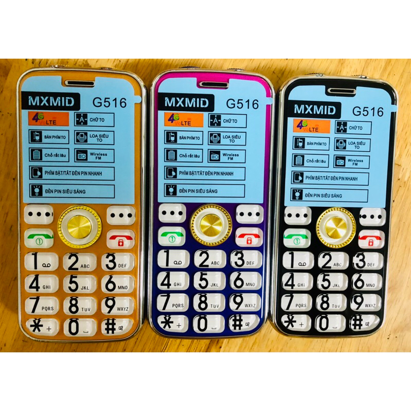 Điện thoại người già G516 chuẩn 4G mới FullBox 2 sim 2 sóng dùng được ...
