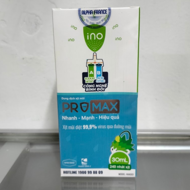 Dung dịch Xịt mũi PROMAX nhím xanh GIẢM cảm cúm, sổ mũi, viêm mũi, viêm ...