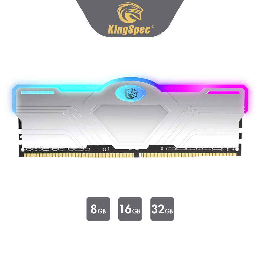 Bộ nhớ RAM KingSpec DDR4 8GB / 16GB / 32GB RGB | D4R Silver X RGB ...