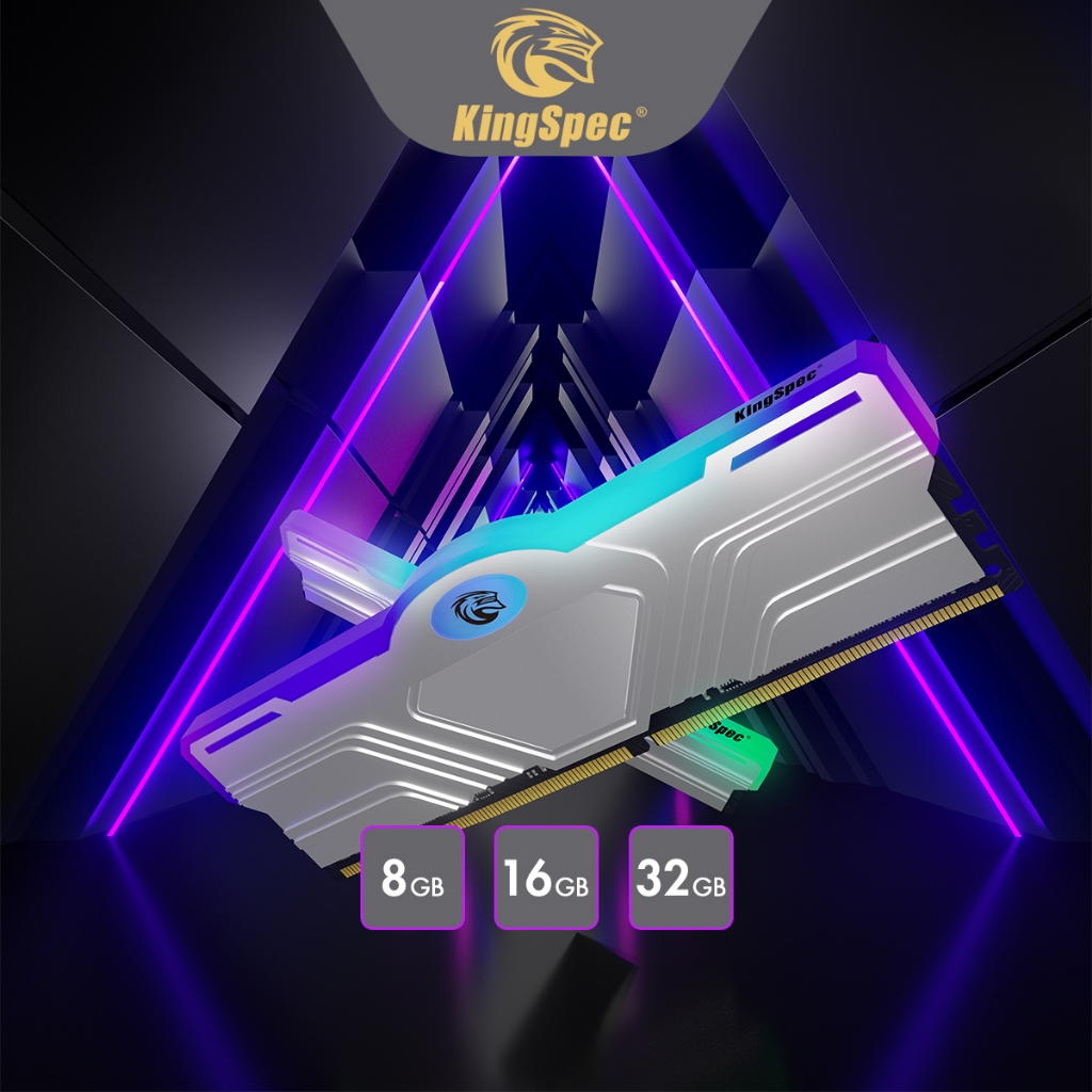 Bộ nhớ RAM DDR4 KingSpec RGB 3600 / 3200 / 2666 MHz | D4R Silver X RGB ...
