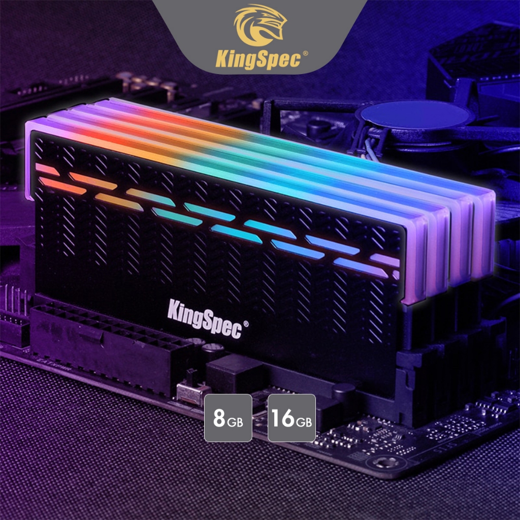 RAM KingSpec 8GB / 16GB DDR4 Gaming tản nhiệt LED RGB | D4R - Hàng ...