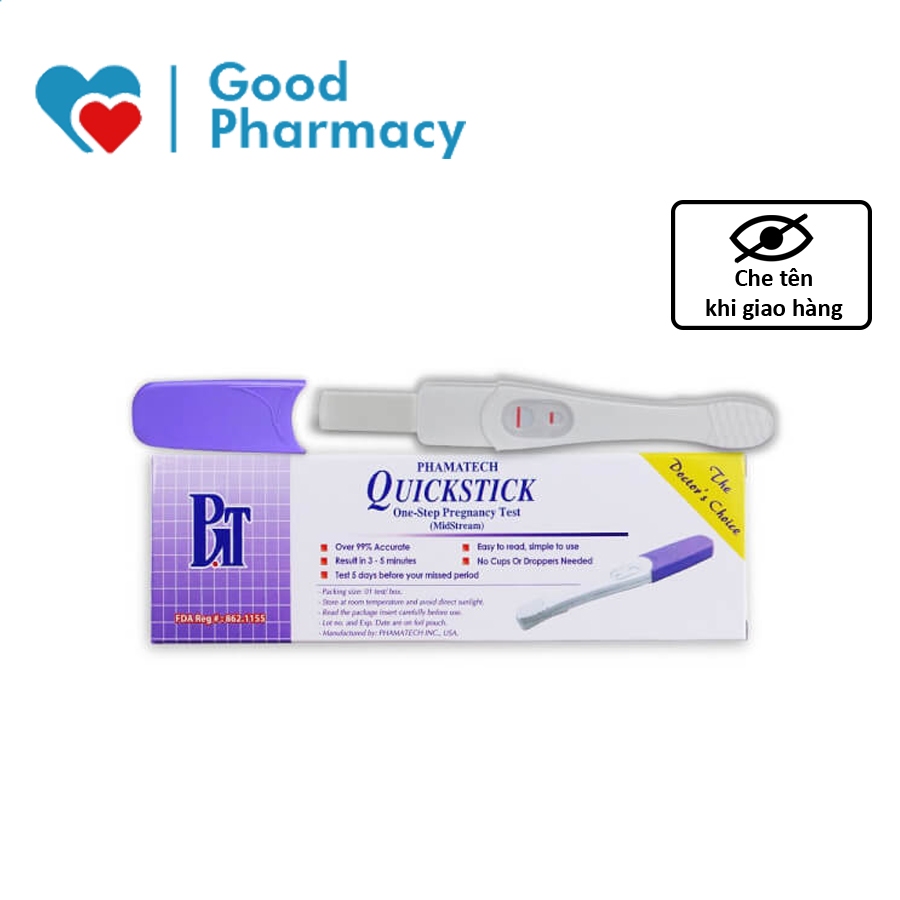 [CHÍNH HÃNG] Bút thử thai Quickstick Midstream Pregnancy Test với độ ...