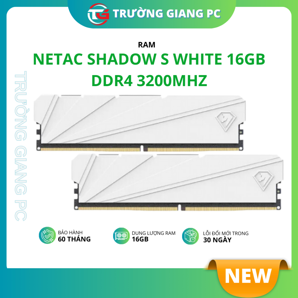RAM Netac Shadow S DDR4 16GB 3200 White NEW bảo hành 5 năm | Shopee ...