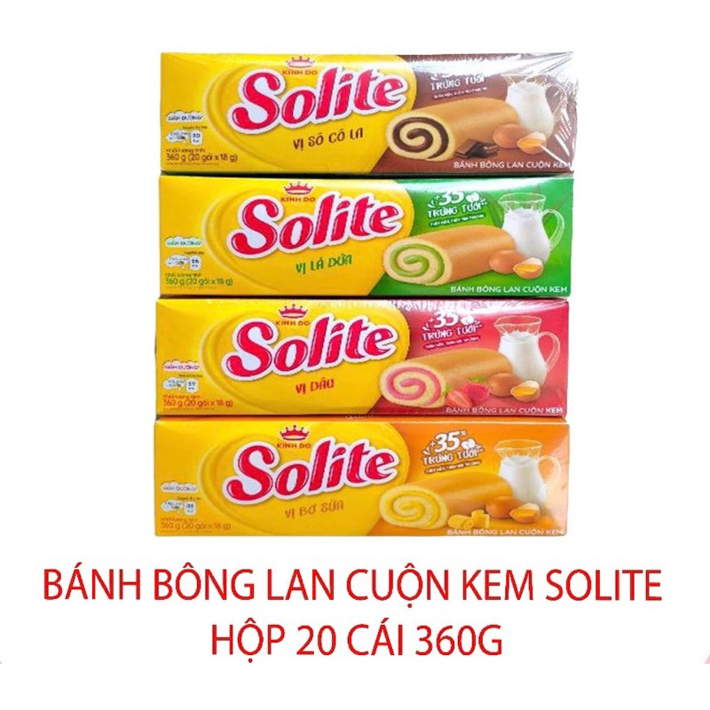 Bánh Bông Lan Solite Kinh Đô 360 g ( 20 cái x18g) | Shopee Việt Nam