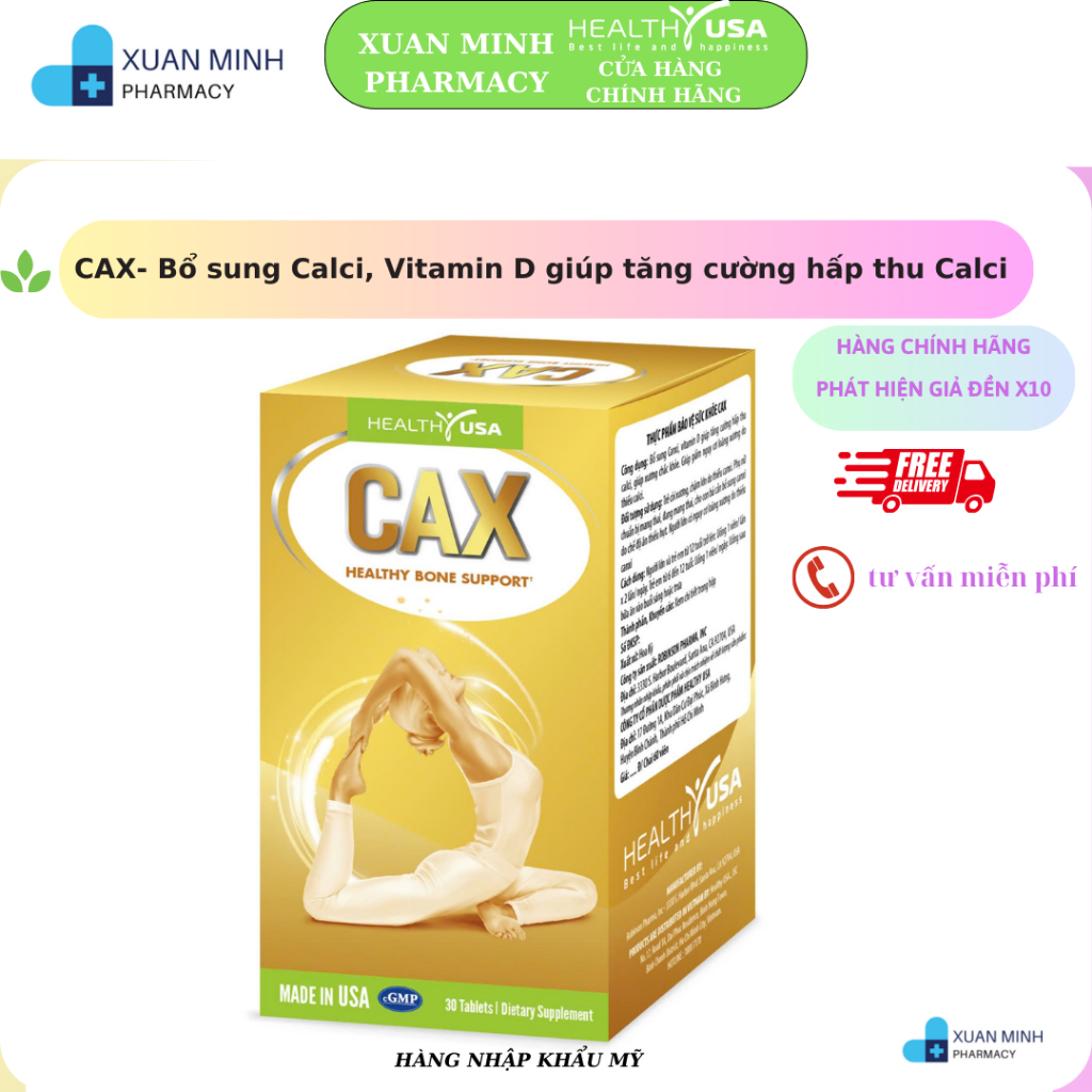 Viên uống bổ sung giúp xương chắc khỏe CAX | Shopee Việt Nam