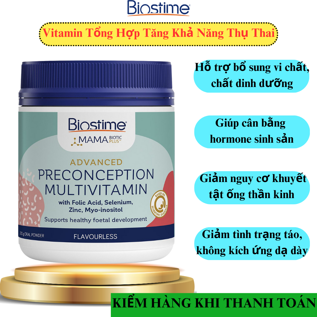 Vitamin Tổng Hợp Tăng Khả Năng Thụ Thai Biostime Advanced Preconception ...