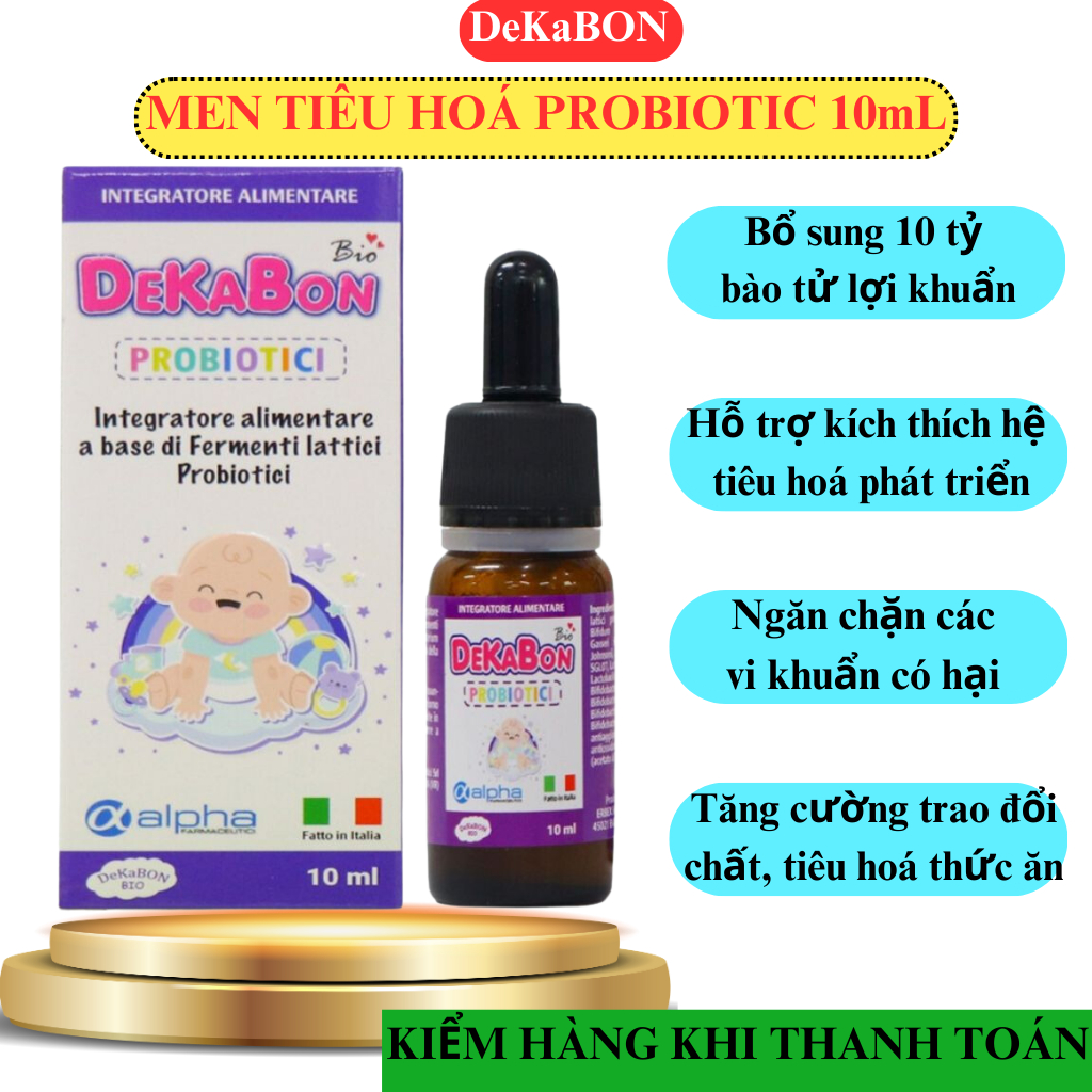 Men Probiotic Dekabon - Bổ sung lợi khuẩn, Cải thiện hệ tiêu hoá 10ml ...