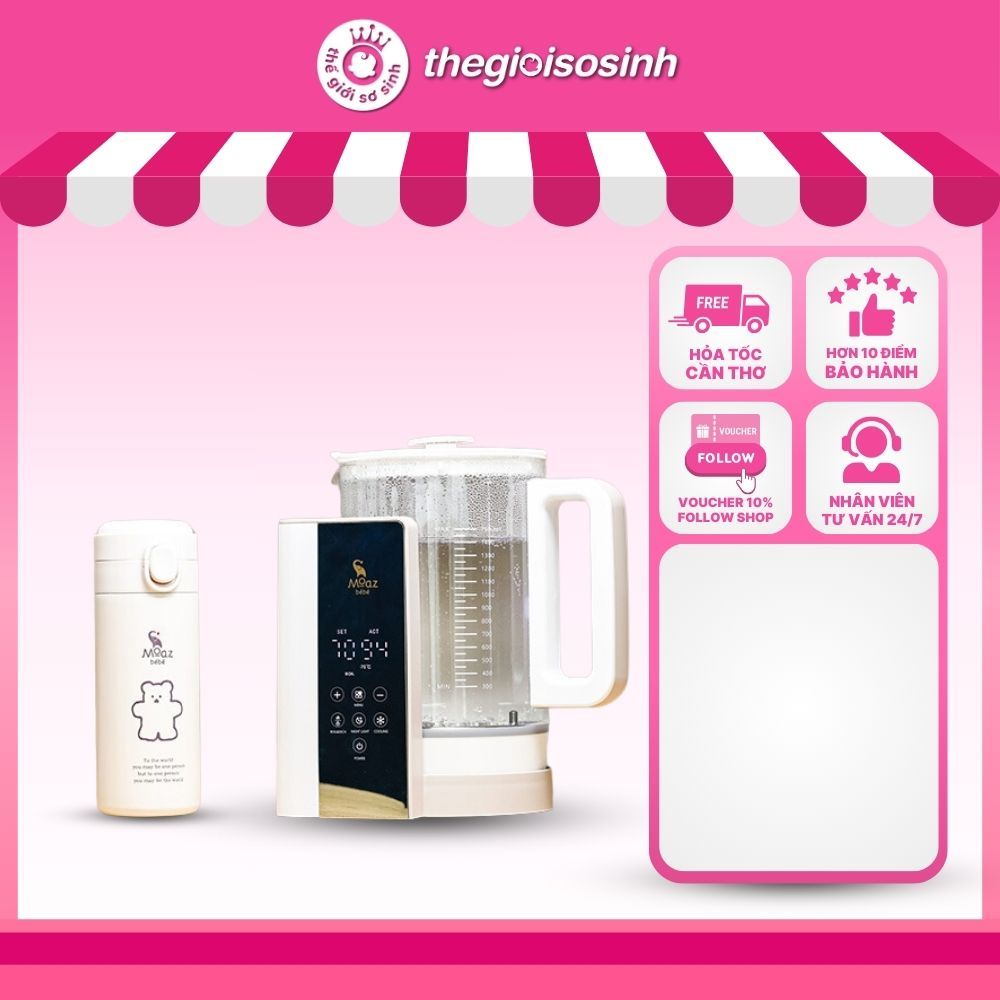 [ HỎA TỐC CẦN THƠ] Bình đun nước pha sữa phiên bản cao cấp Moaz bebe ...