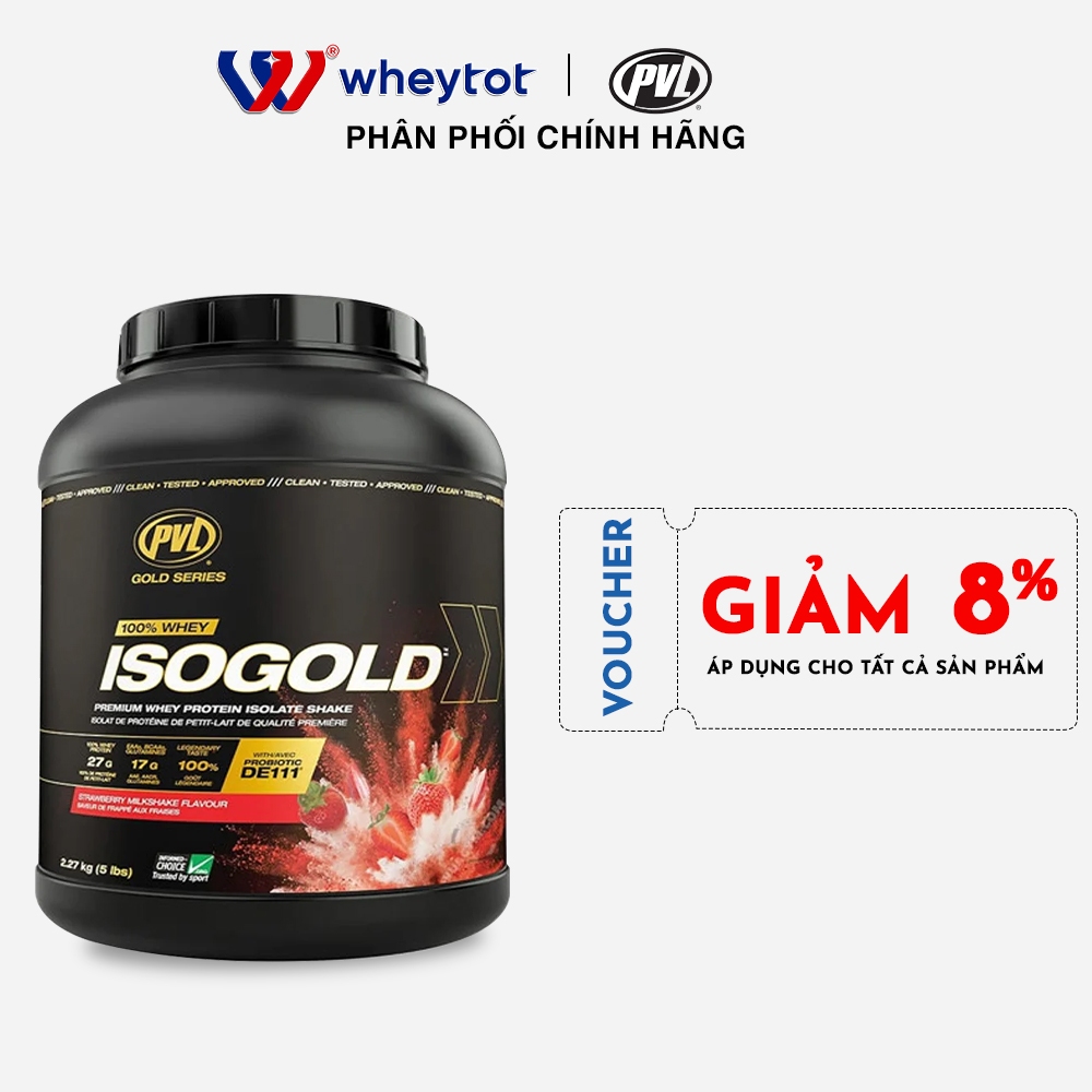 PVL Iso Gold - Premium Whey Protein With Probiotic 5 Lbs | Shopee Việt Nam