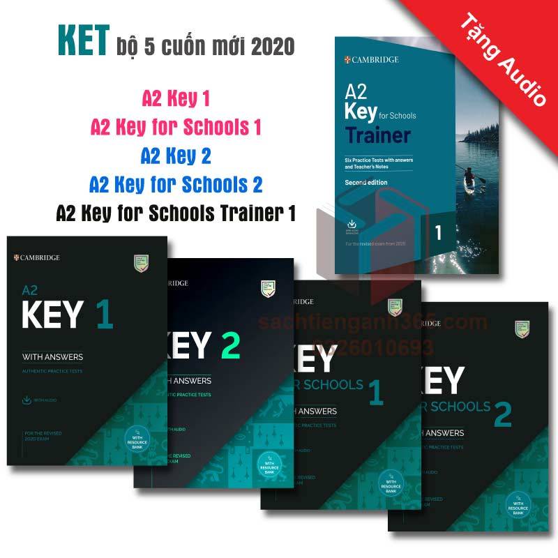 Sách luyện KET - A2 KEY Trainer A2 Key for schools bộ 5 quyển 2020 ...