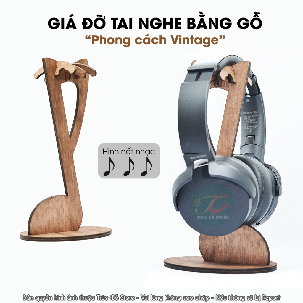 Giá treo tai nghe, giá đỡ tai nghe chụp tai chiều cao 240mm phù hợp với ...
