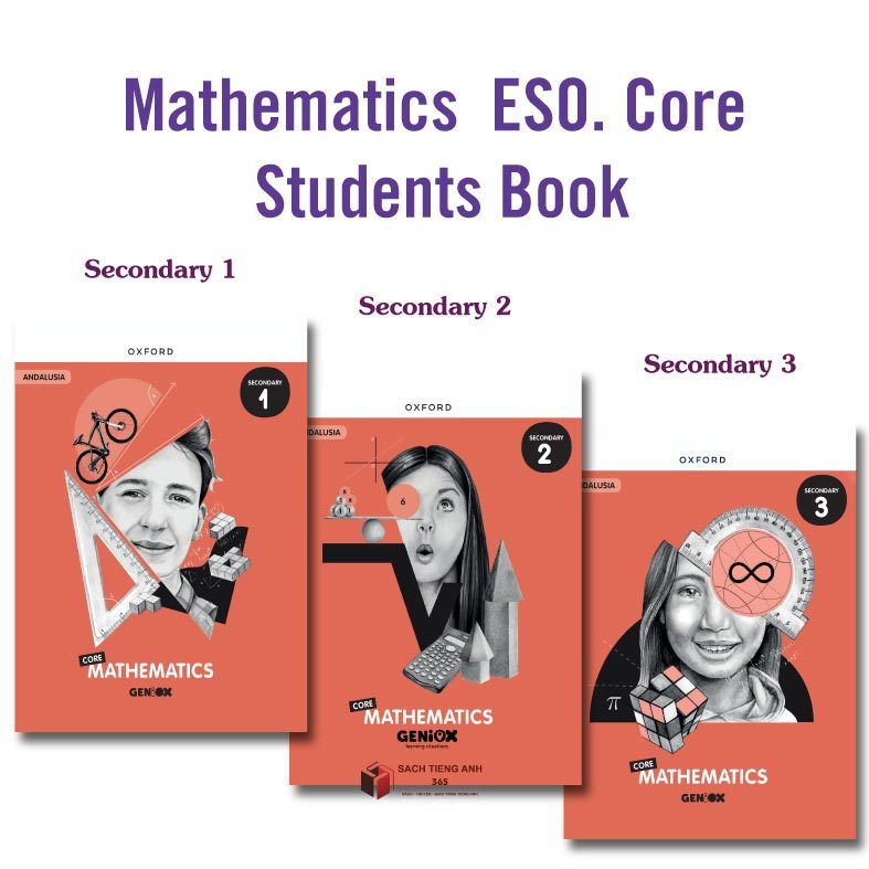 Sách Luyện Toán - Mathematics ESO. Core student's book 1,2,3 bản in màu ...