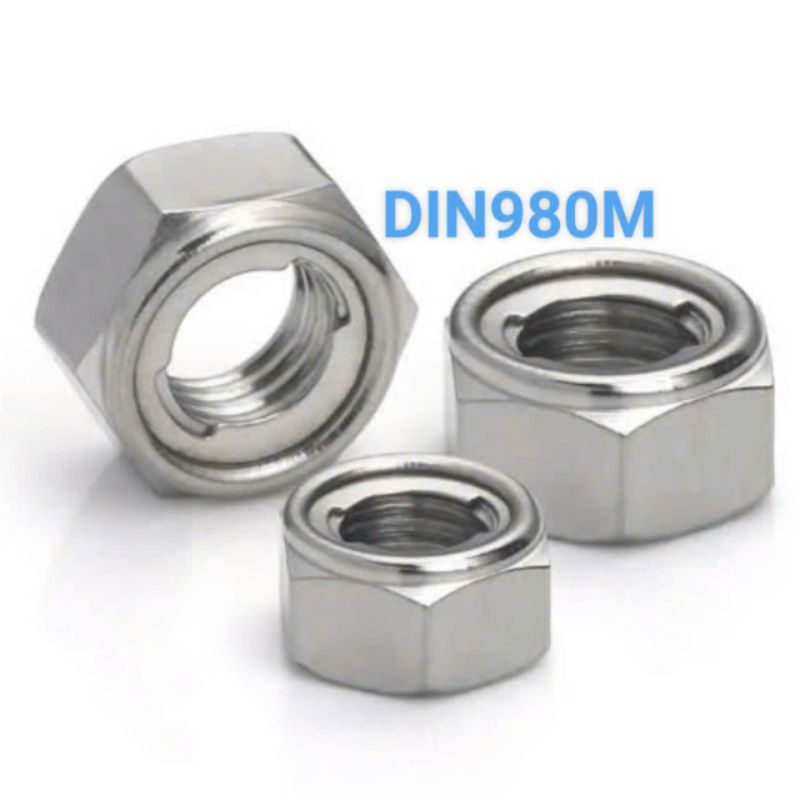 DIN980M Inox 304 M12/ Đai ốc khóa DIN980M/tán khóa Inox/ Ecu khóa/ U ...