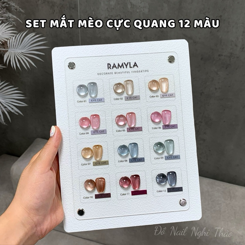 Set sơn mắt mèo cực quang Ramyla 12 màu | Shopee Việt Nam