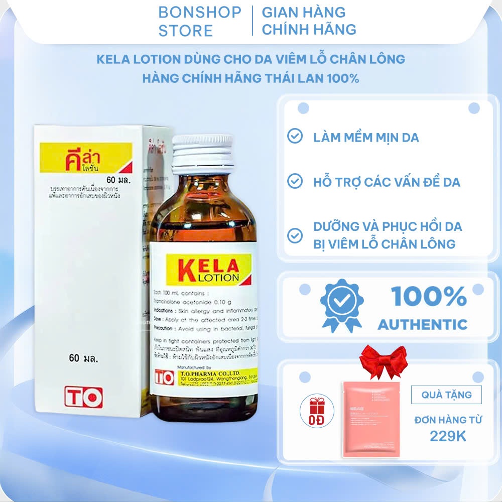 Kela Lotion Hỗ Trợ Cho Da Viêm Lỗ Chân Lông,Viêm Nang Lông chính Hãng ...
