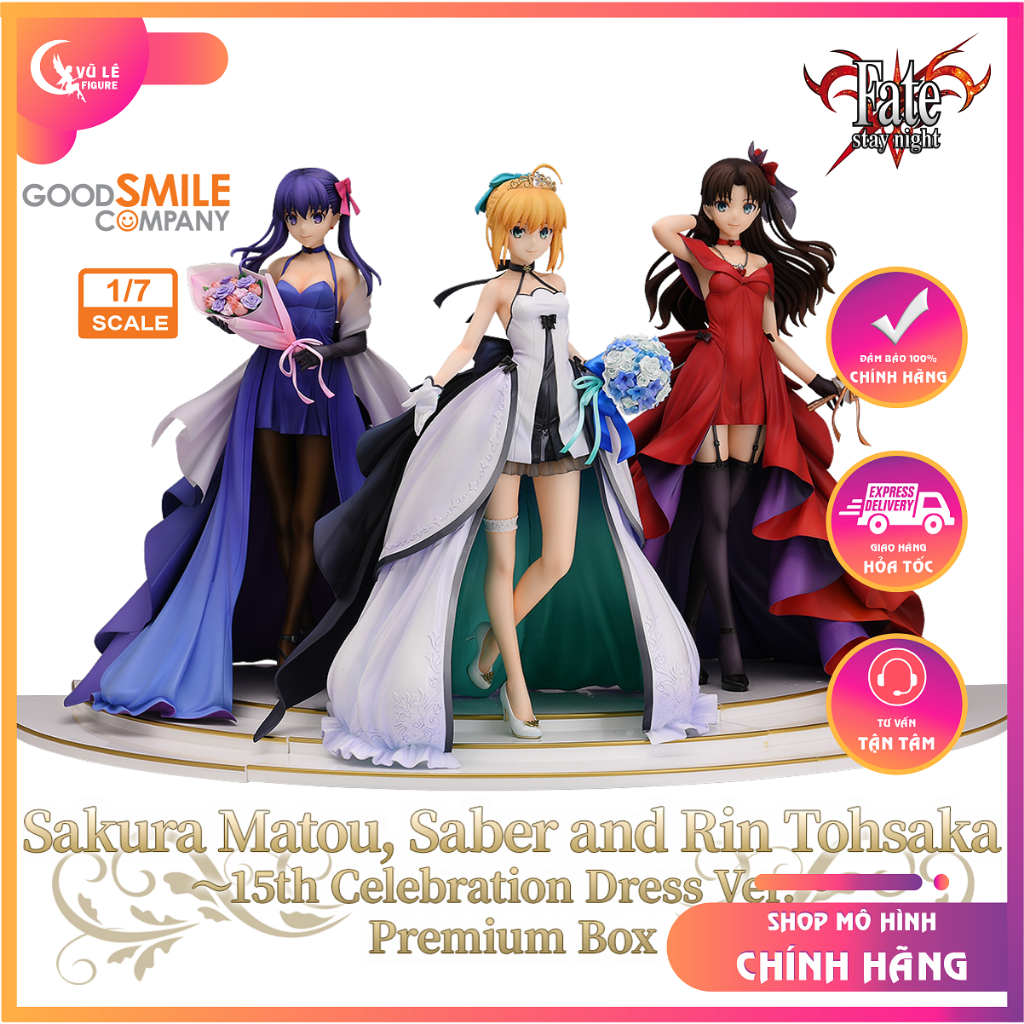 Mô hình Saber, Rin Tohsaka & Sakura Matou chính hãng Good Smile Company ...