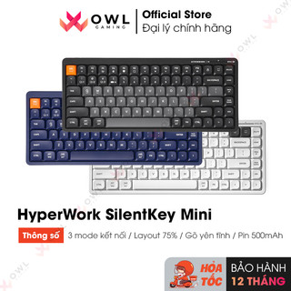 Bàn phím không dây HyperWork SilentKey Mini TS01M (Hàng chính hãng) | Shopee Việt Nam
