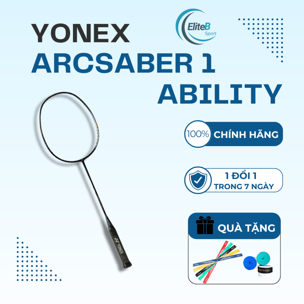 Vợt Cầu Lông Yonex Arcsaber 1 Ability (Black/Grey) - 5U, Độ Cứng Siêu ...