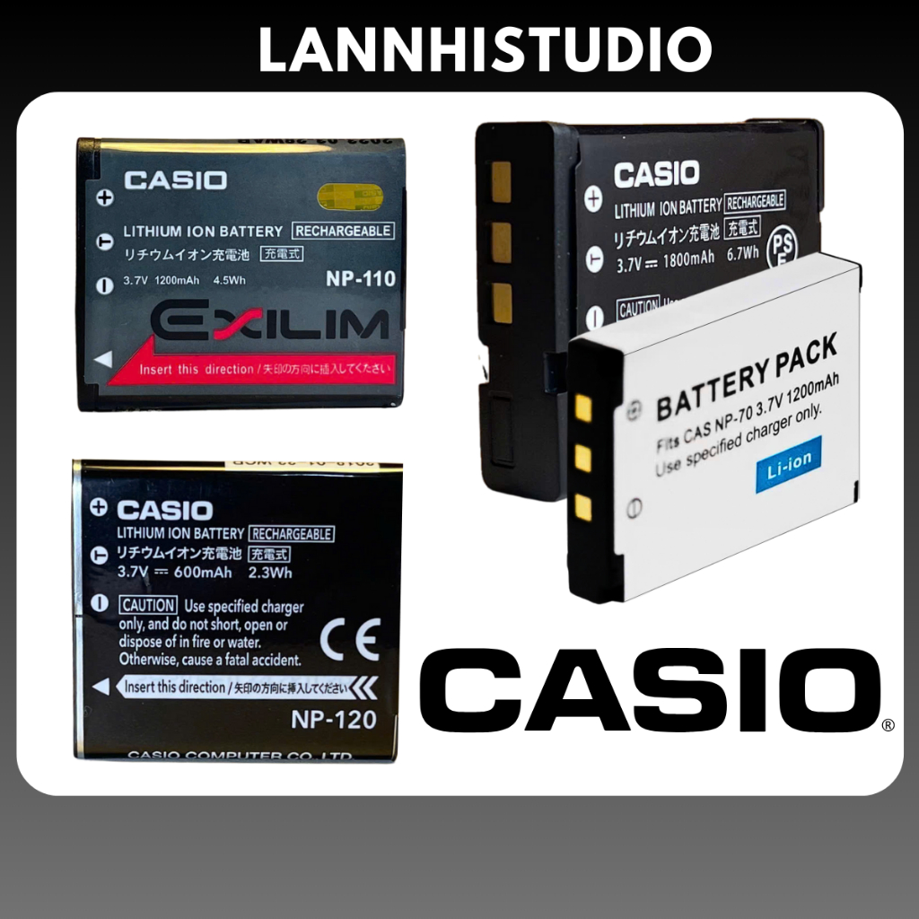 Pin máy ảnh Casio Exilim NP-20, NP-30, NP-40, NP-60, NP-80, NP-90, NP-110, NP-120, NP-130A ...