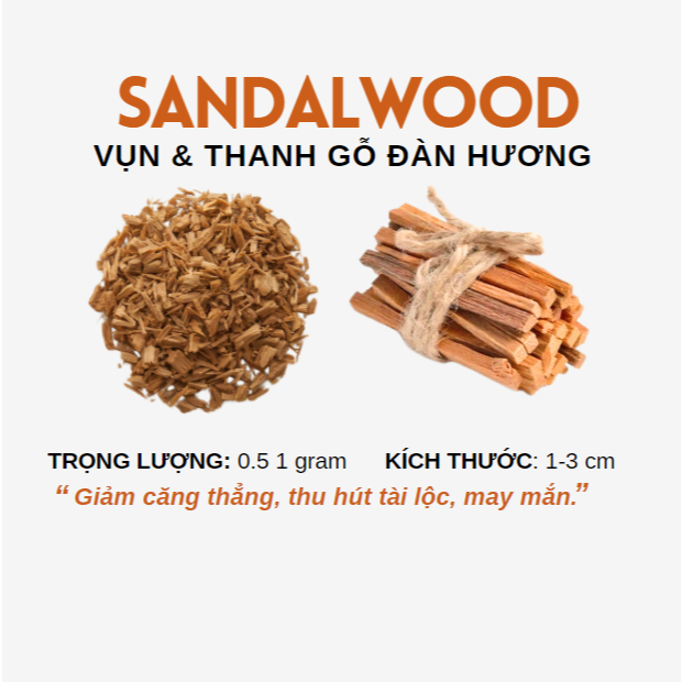 [Labbi] Vụn & Thanh Sandalwood - Vụn & thanh gỗ đàn hương xông nhà thanh lọc không gian | Shopee ...