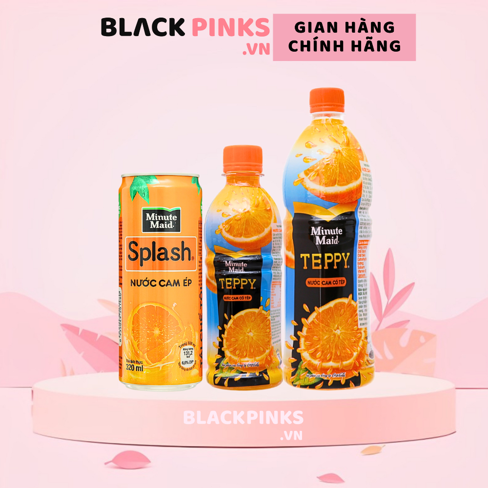 (Lốc 6 lon/chai) Nước cam có tép Teppy Minute Maid lon 320ml và chai ...