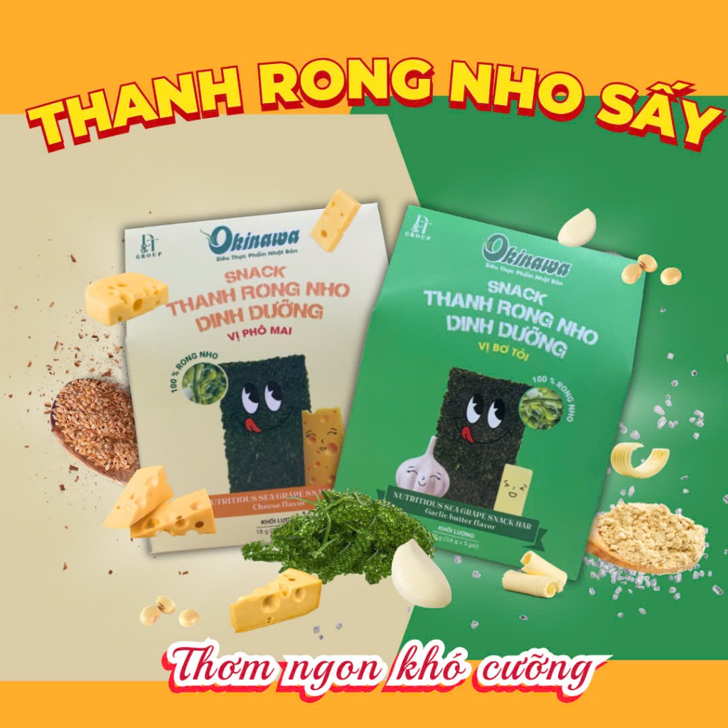 Snack thanh rong nho dinh dưỡng Okinawa - Snack ăn vặt tốt cho sức khỏe ...