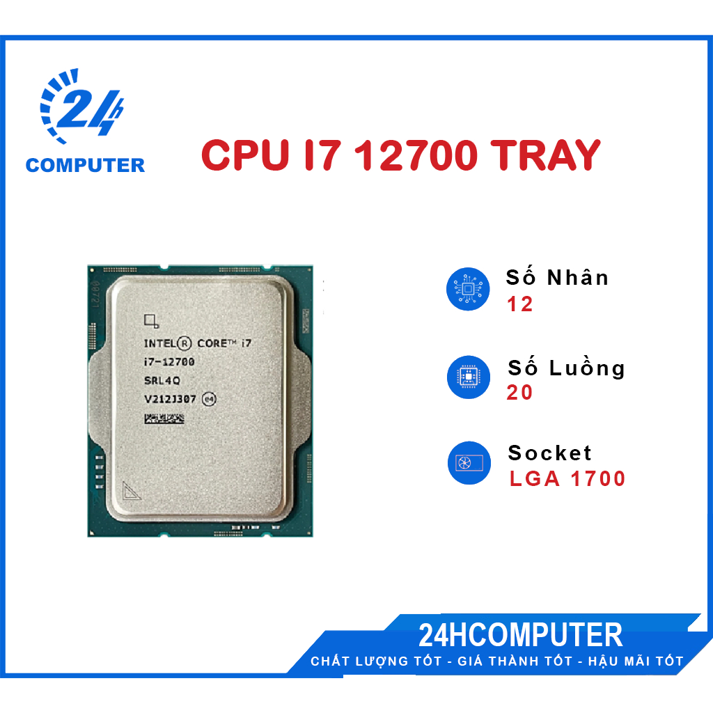 CPU INTEL CORE I7-12700 - 12700F New Tray | Shopee Việt Nam