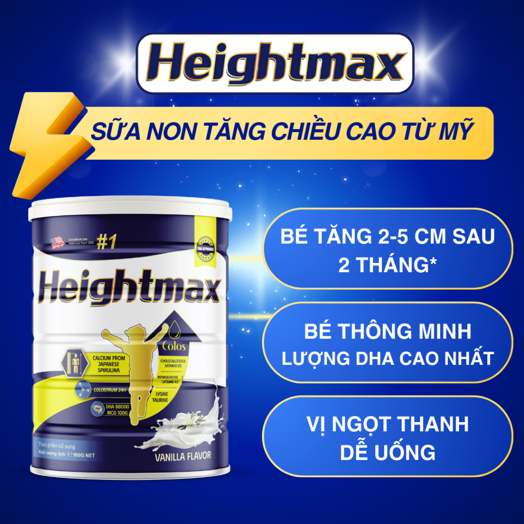 Sữa tăng chiều cao cho bé Heightmax giúp tăng chiều cao vượt trội cho ...