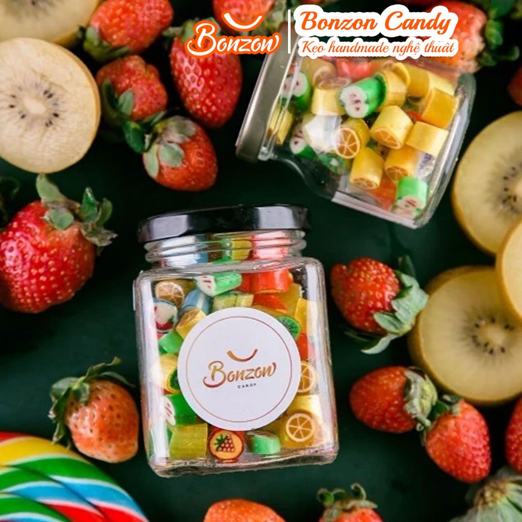 HŨ KẸO VIÊN hoa quả hương trái cây tổng hợp không chất bảo quản - Kẹo ...
