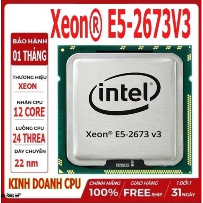 CPU E5 2673v3 socket 2011 lắp main x99 | Shopee Việt Nam