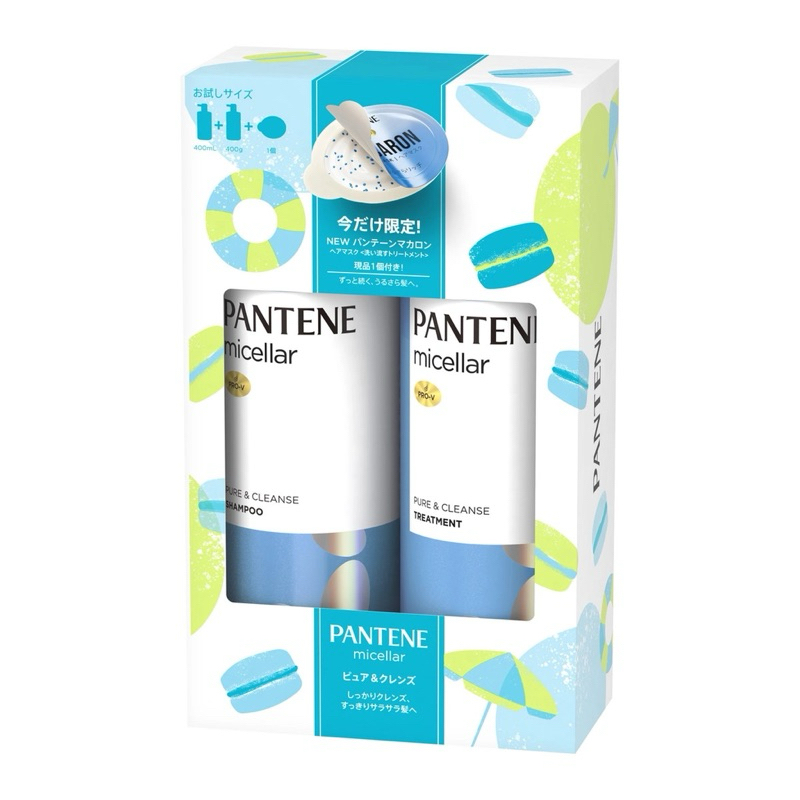 Gội xả Pantene Micellar Set 3 Gội xả 400ml*2 +1 ủ Macaron 12ml(mẫu mới ...