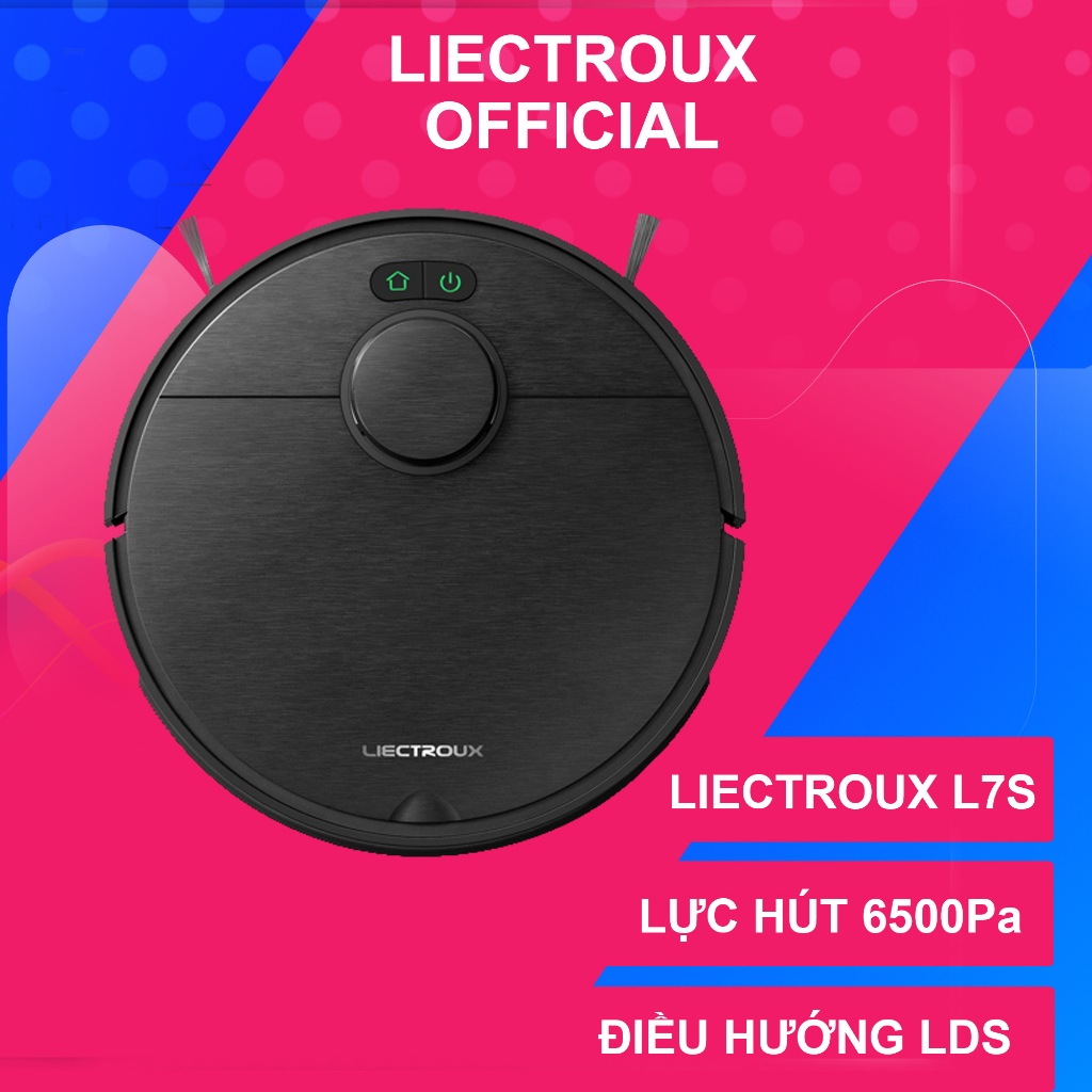 Robot hút bụi lau nhà Liectroux L7s lực hút 6500pa cảm biến LDS lưu bản ...