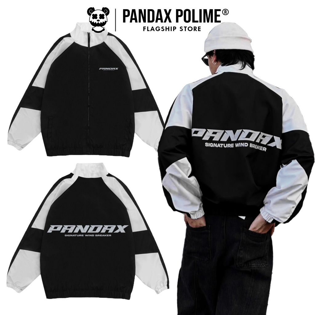 Áo dù local brand cổ cao khoác gió jacket nam nữ form rộng phản quang Pandax polime unisex ...