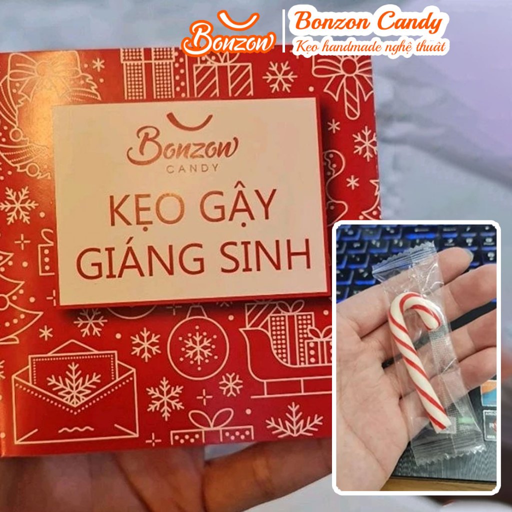 Kẹo gậy hộp 10 cây mini hoạ tiết trang trí dành cho giáng sinh - Kẹo ...