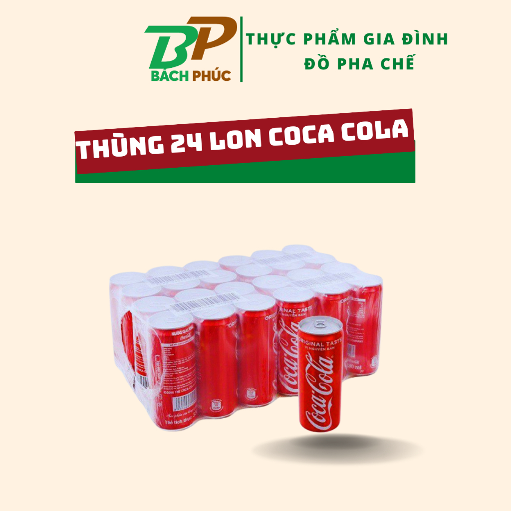 Thùng Nước ngọt COCA-COLA lon 320ml (Thùng 24 lon) - Pha chế Bách Phúc ...