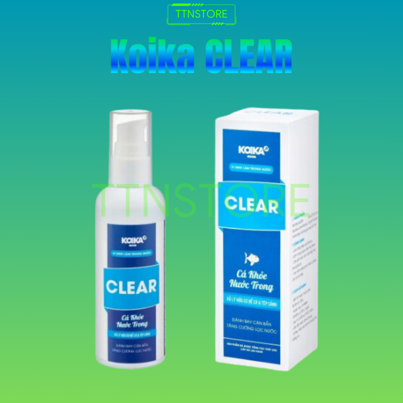 Koika CLEAR ( chai 105ml ) VI SINH XỬ LÝ NƯỚC CHUYÊN DÙNG CHO CÁ VÀ TÉP ...