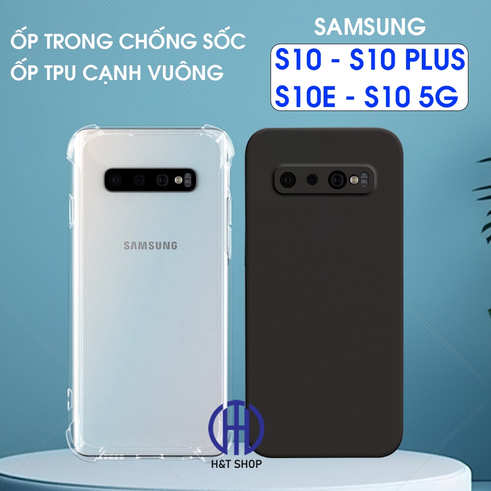 Ốp lưng Samsung Galaxy S10 - S10 Plus - S10E - S10 5G TPU cạnh vuông và dẻo trong chống sốc ...
