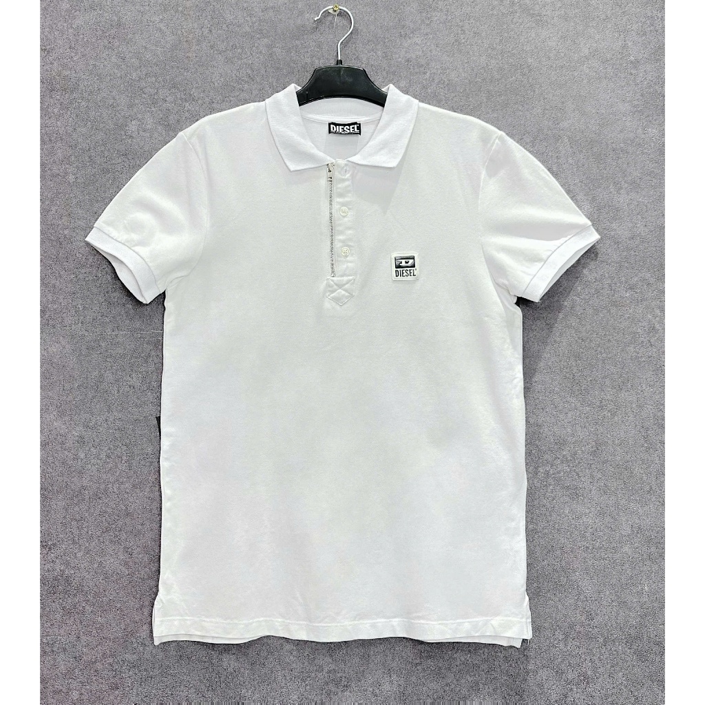 [ CHÍNH HÃNG] ÁO POLO DIESEL HARRY ZIP PLACKET ON WHITE FOR MEN ...