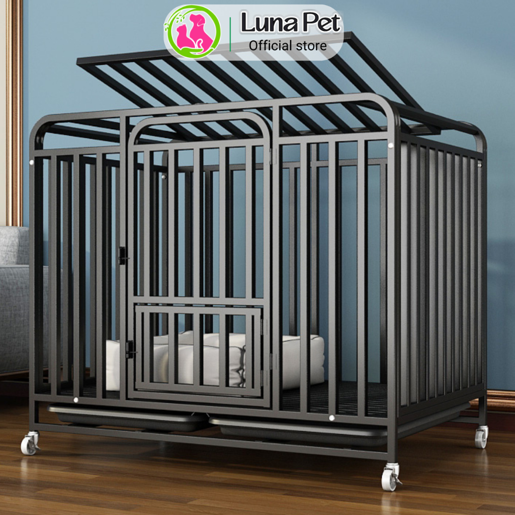 Lồng chuồng chó lớn 20 kg NAN ỐNG DÀY 1.5cm LunaPet CN07 sơn tĩnh điện ...
