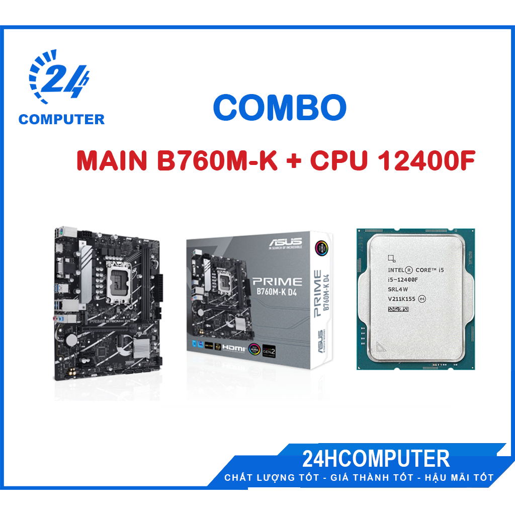 Bộ kit Main B760M-K + CPU I5 12400F | Shopee Việt Nam