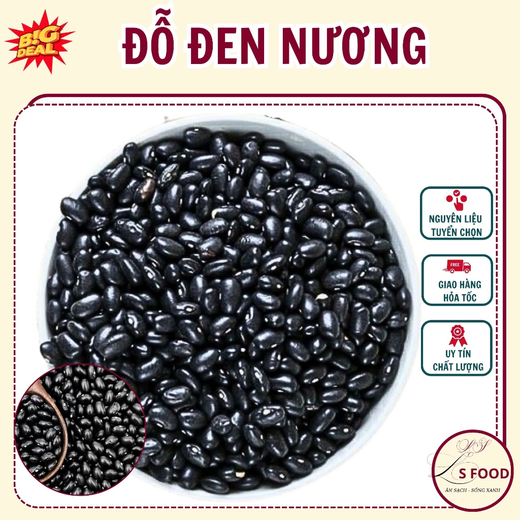 Đỗ đen hữu cơ sạch LS FOOD 1kg | Shopee Việt Nam