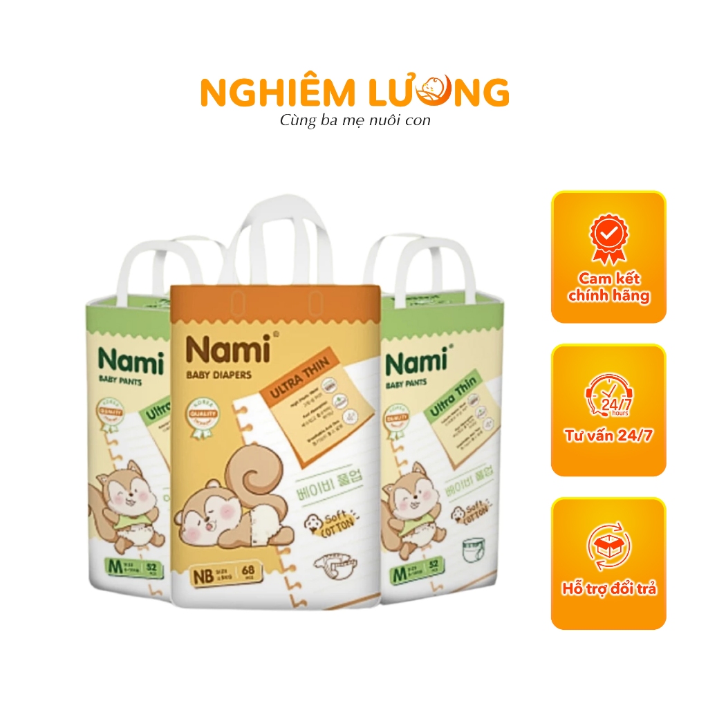 Bỉm hàn NAMI cao cấp đủ size NB76/S68/M58/M52/L48/XL44/XXL40 chính hãng ...