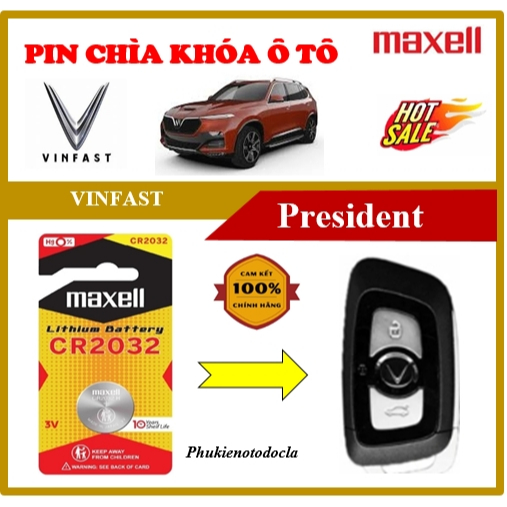 Pin khóa xe VINFAST President hàng chính hãng sản xuất tại Japan 3V ...
