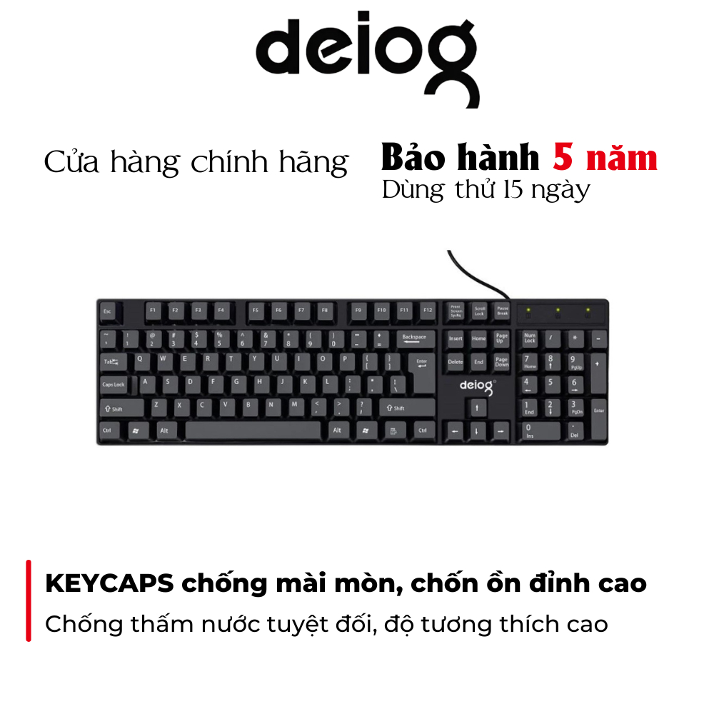 Bàn phím giả cơ gaming PC Laptop có dây máy tính Deiog DY 801D chơi ...
