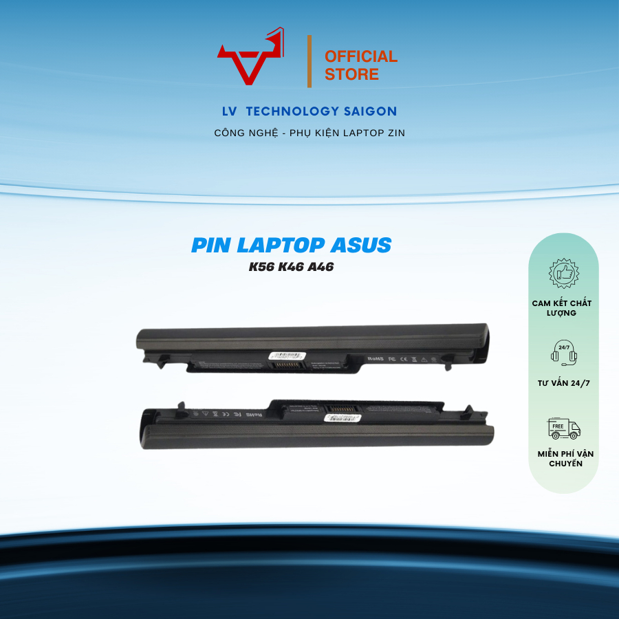 Pin Laptop Asus K56 K46 A46 A56 S550 S505 S40 S46 S56 S405 Pin Asus A46 ...