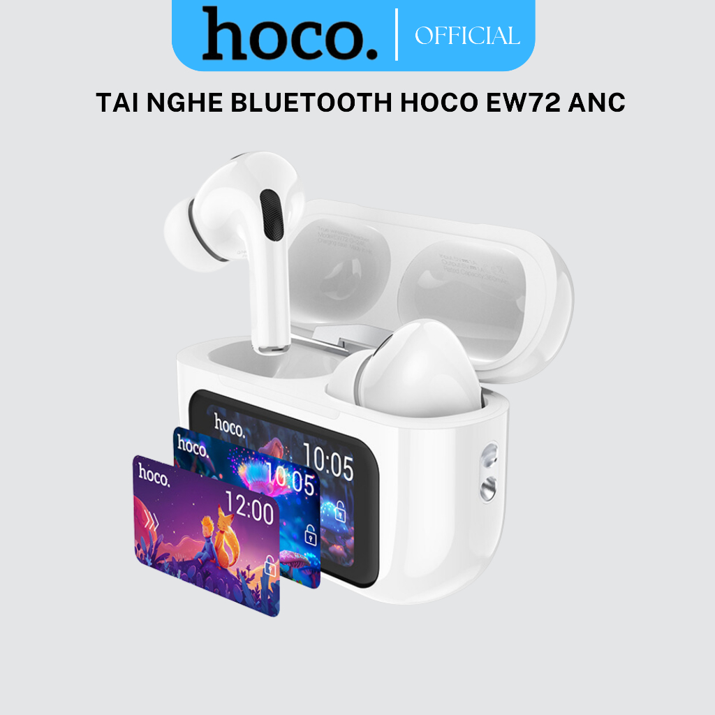 Hoco EW72 Tai nghe Bluetooth 5.4 màn hình cảm ứng, Mic tốt, âm thanh ...